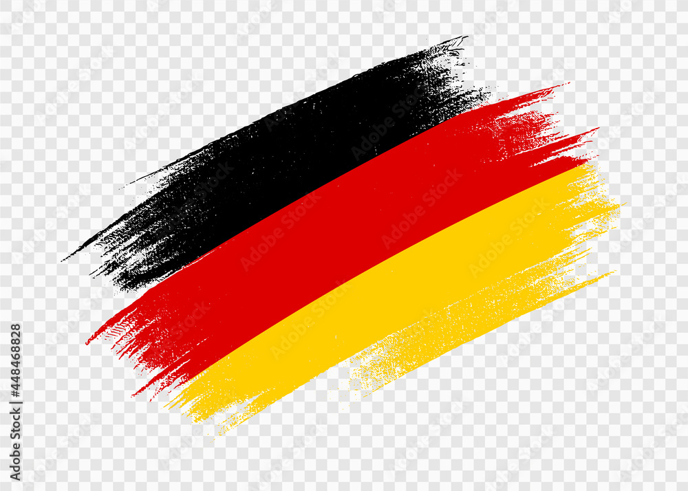 Germany flag with brush paint textured isolated on png or transparent ...