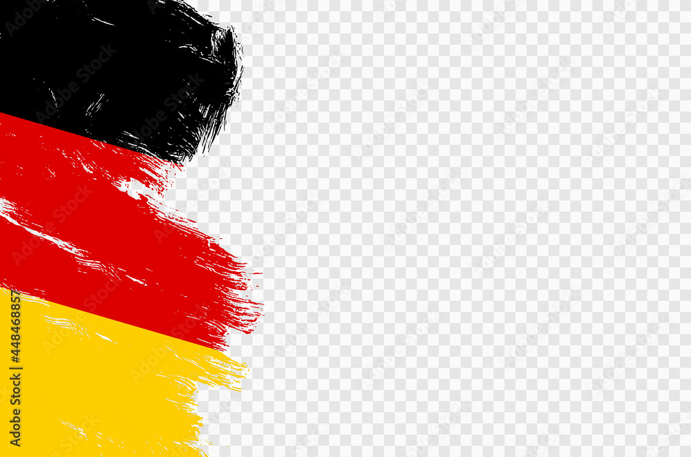 Germany flag with brush paint textured isolated on png or transparent ...
