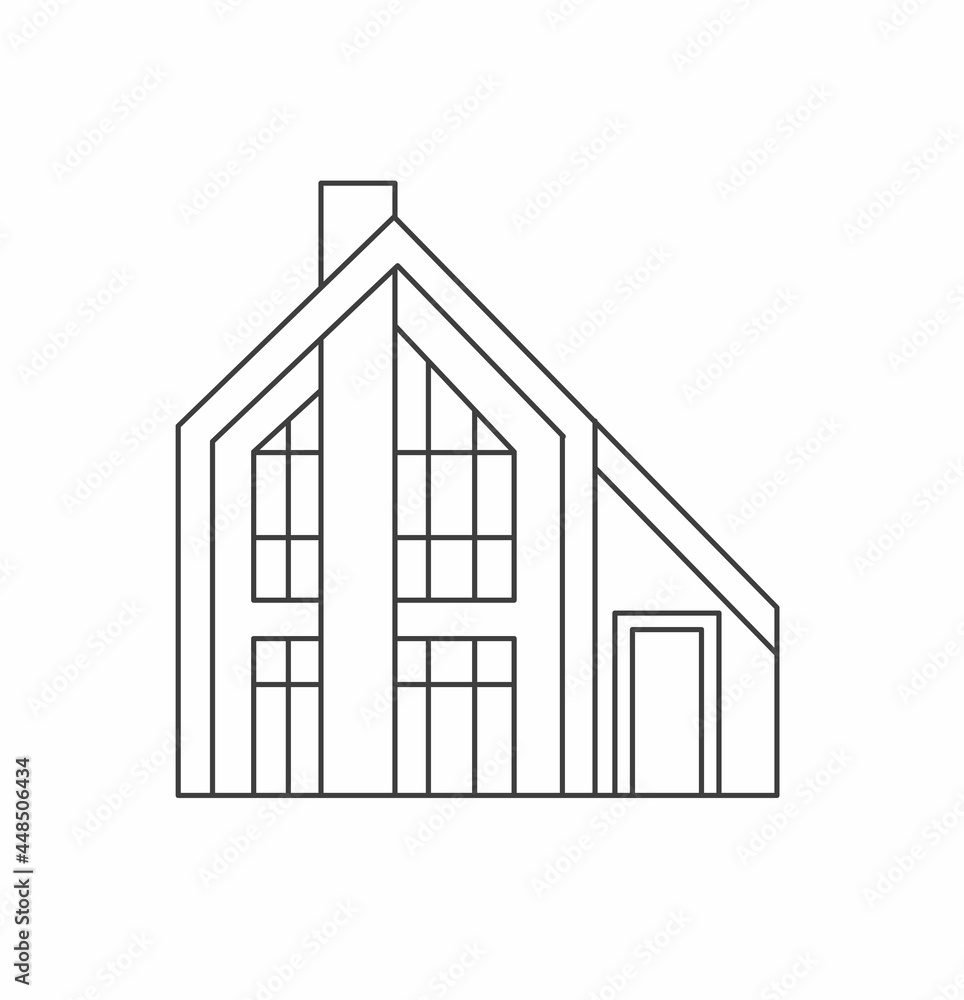 House Outline Vector