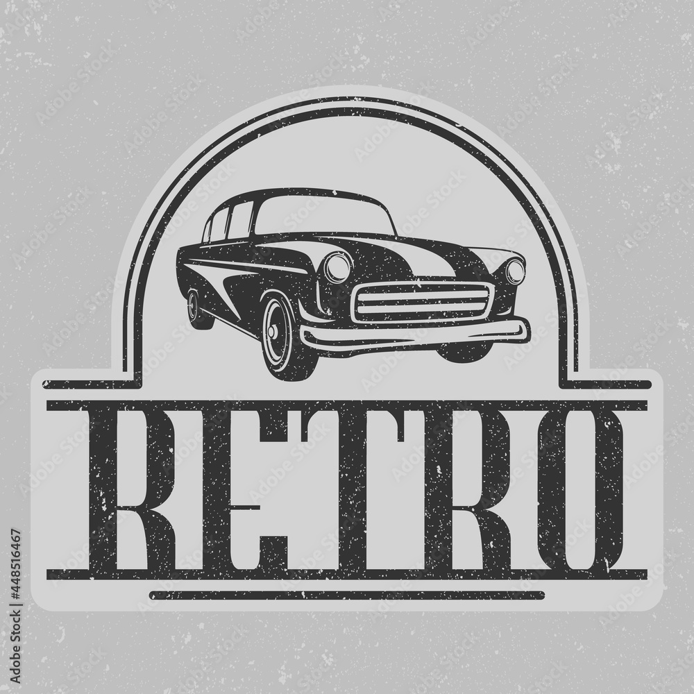 classic car logo design vector, vintage automotive car restoration and ...