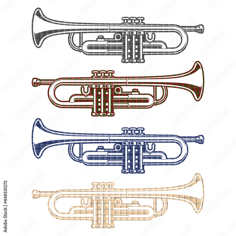 Silhouette Of A Trumpet Vector Illustration. Illustration Of A Trumpet ...