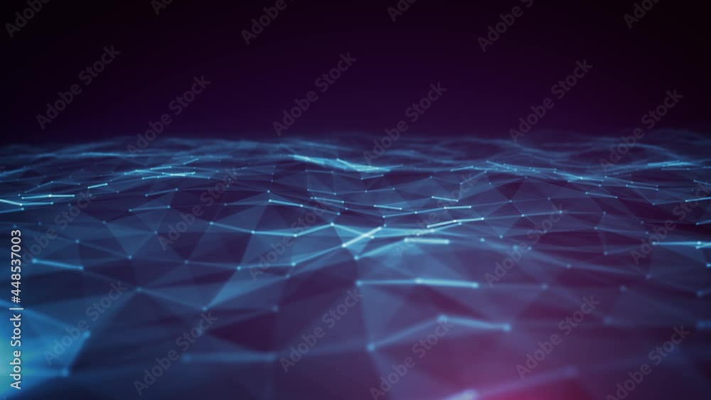 Abstract Plexus Geometrical Background Loop/ 4k animation of an abstract plexus shape technology ...