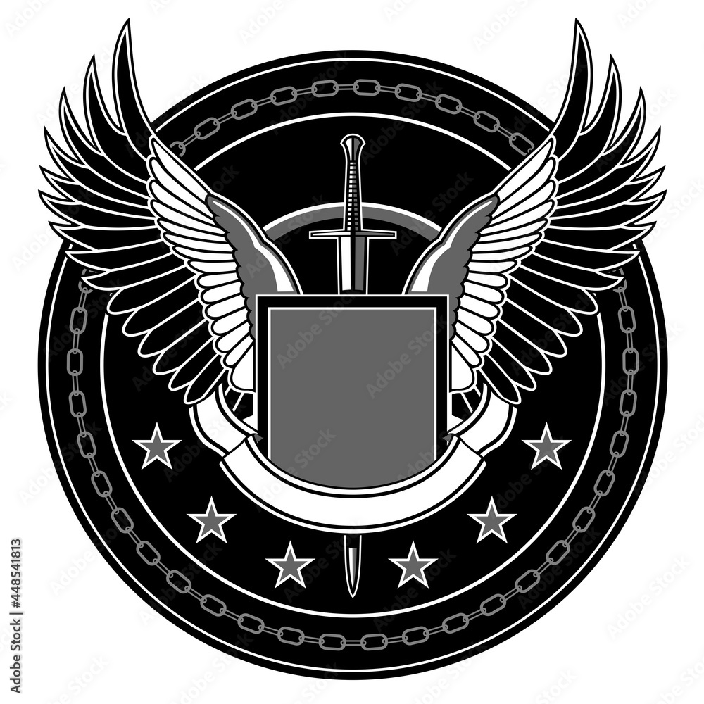 Coat Of Arms Shield Wings