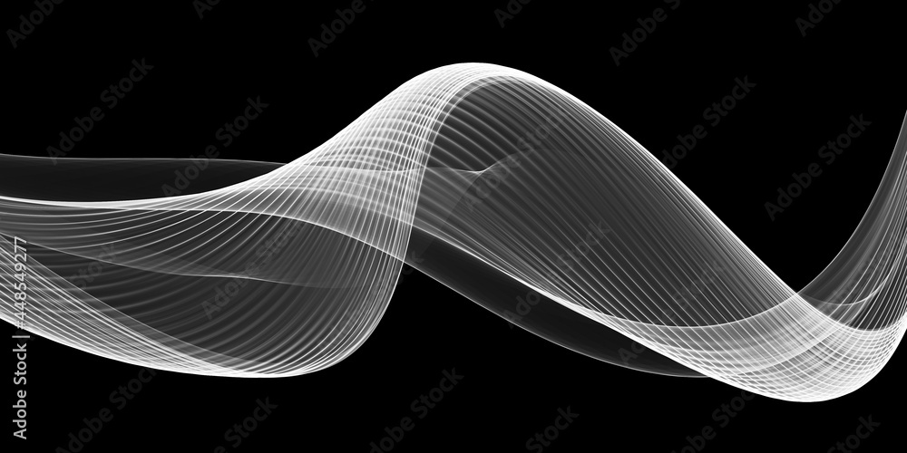 Abstract Black And White Wave Design Stock Illustration | Adobe Stock