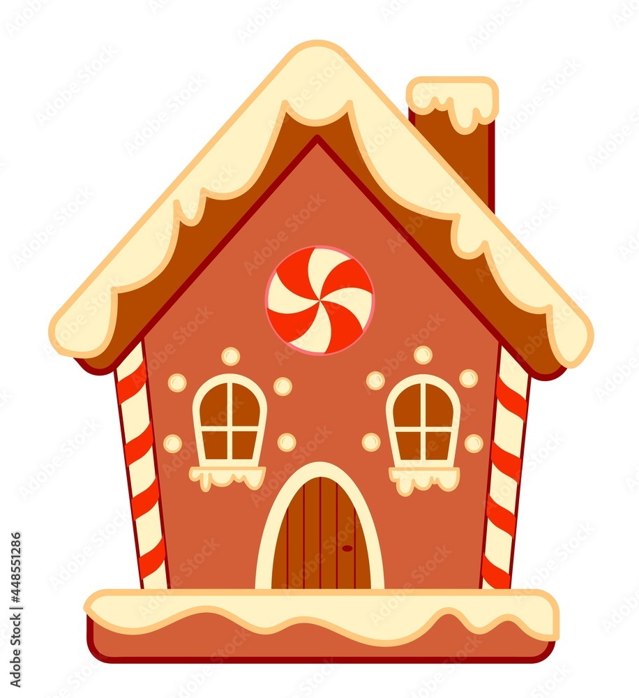 Christmas Cartoons Clip Art Gingerbread House Clipart Vector