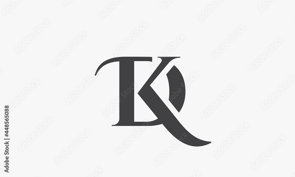 letter DK or KD logo concept isolated on white background. Stock Vector ...