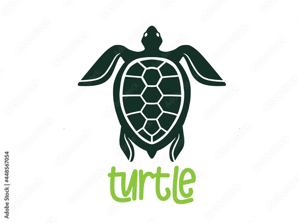 Turtle logo graphic design concept. Editable sea turtle element, can be ...