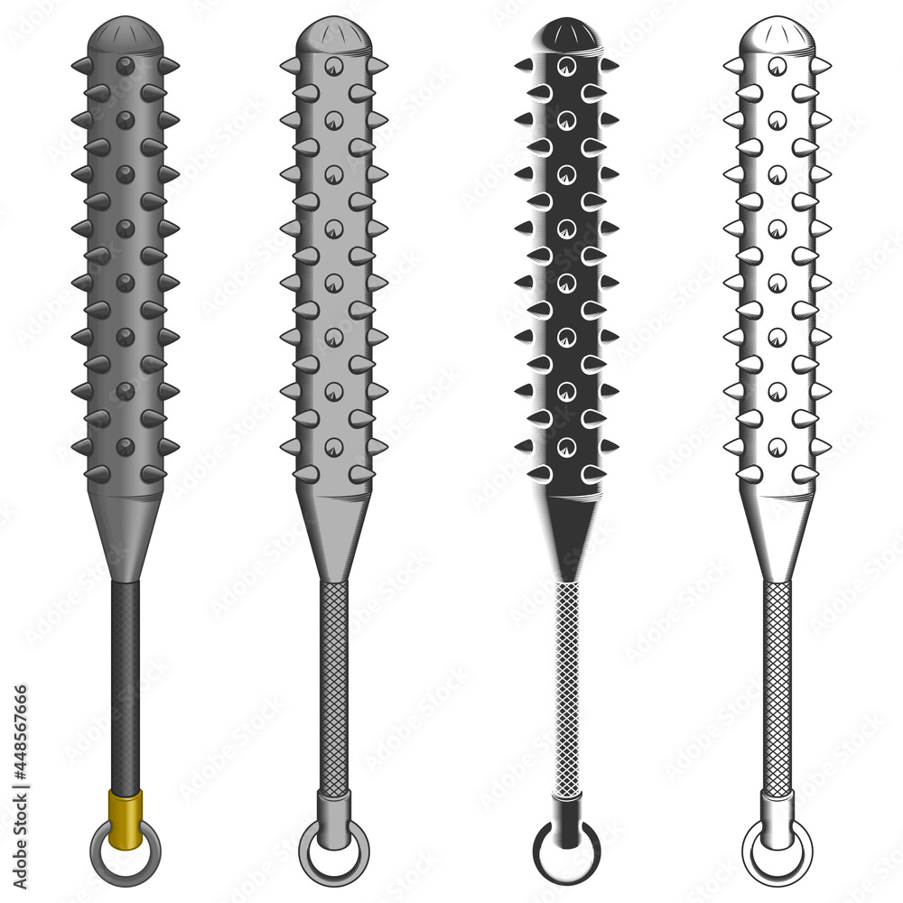 Japanese Kanabo weapons vector de Stock | Adobe Stock