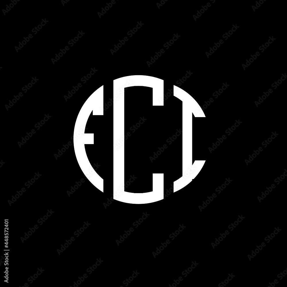 FCI letter logo design. FCI letter in circle shape. FCI Creative three ...