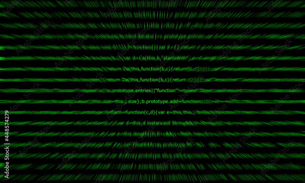 Code on dark background. Cyber security, cyber attack. Developer ...