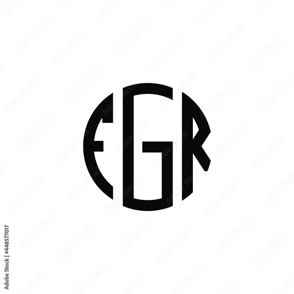 FGR letter logo design. FGR letter in circle shape. FGR Creative three ...