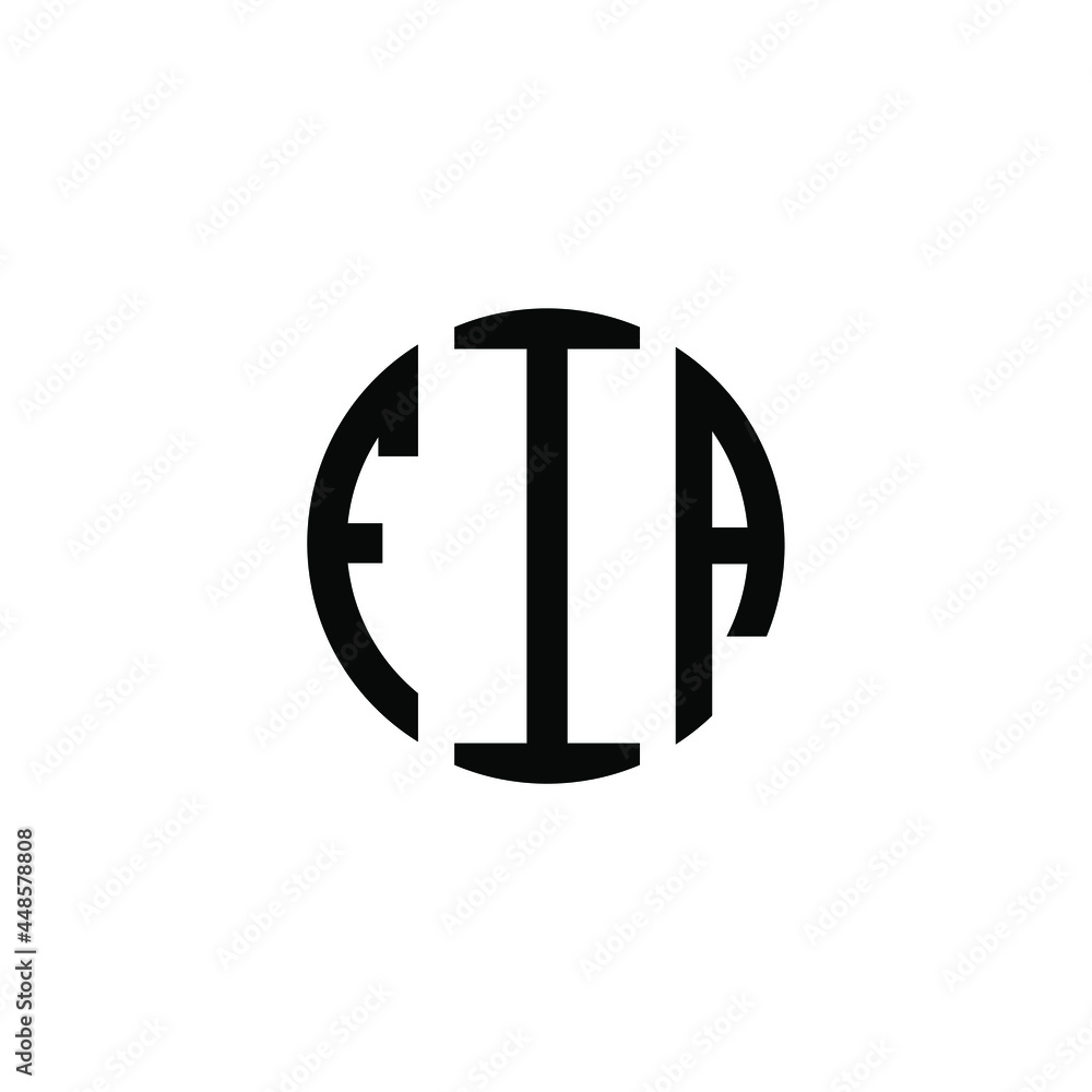FIA letter logo design. FIA letter in circle shape. FIA Creative three ...