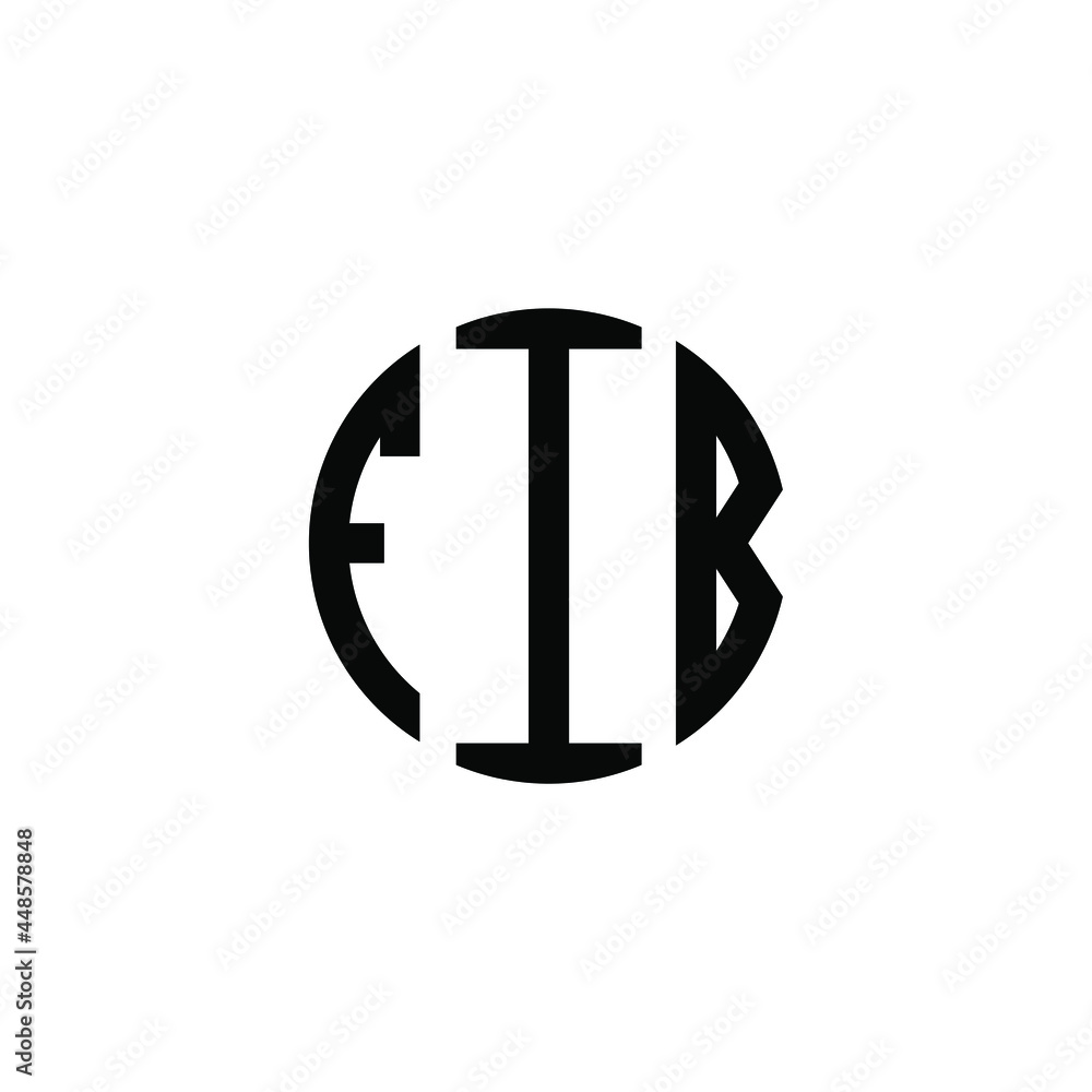 FIB letter logo design. FIB letter in circle shape. FIB Creative three ...