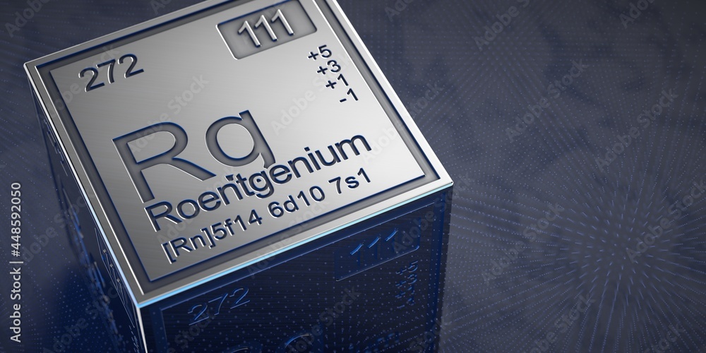 Roentgenium. Element 111 of the periodic table of chemical elements ...
