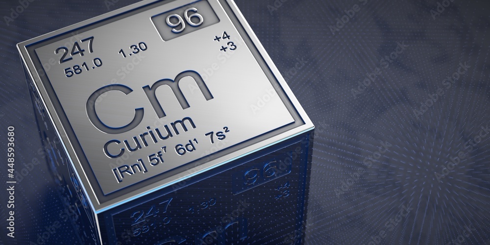 Curium. Element 96 of the periodic table of chemical elements. Stock ...