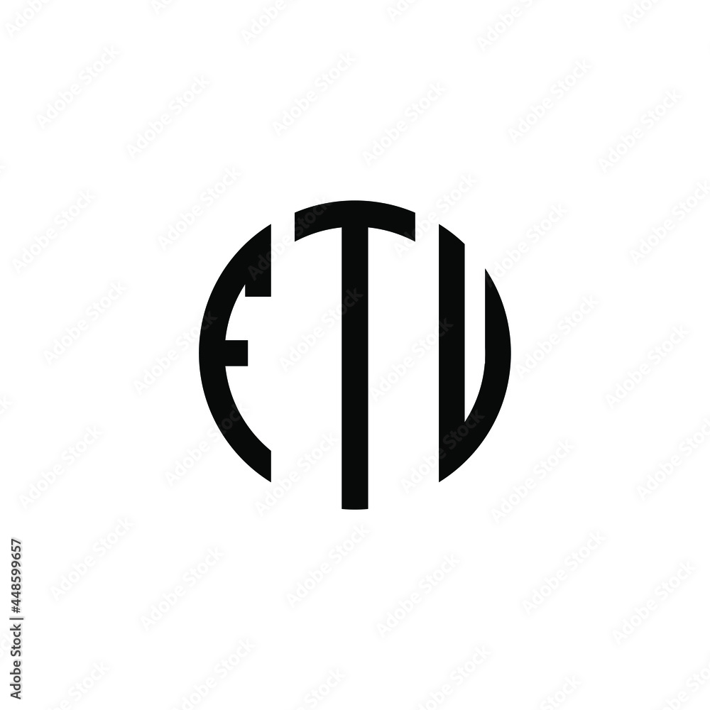 Ftv Letter Logo Design Ftv Letter In Circle Shape Ftv Creative Three Letter Logo Logo With