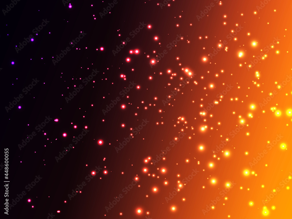 magical fairy golden dust particles abstract particles and glitter color background Stock Vector ...