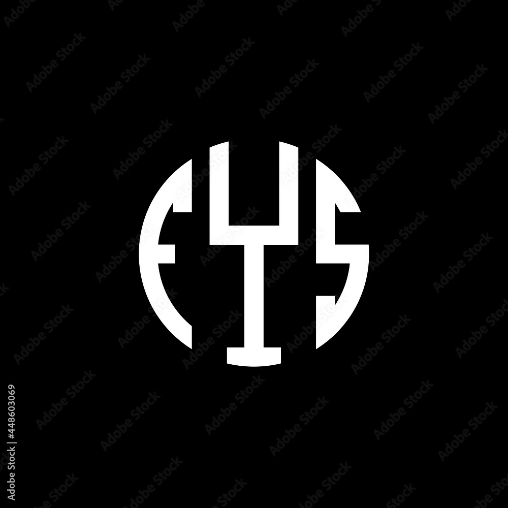 FYS letter logo design. FYS letter in circle shape. FYS Creative three ...