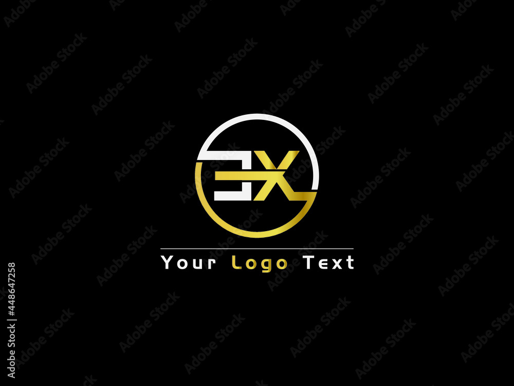 Letter EX Logo, Golden ex x&e Logo Icon Vector Stock For Business Stock ...