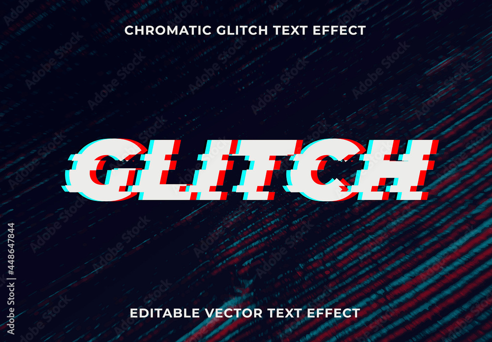 Editable Glitch Text Effect Layout Stock Template | Adobe Stock