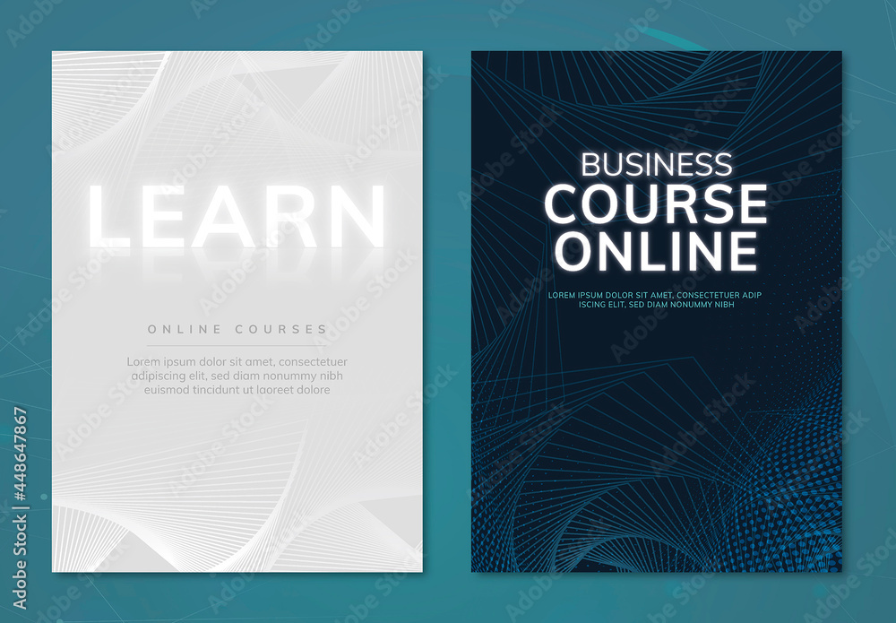 Online Business Course Poster Layout Stock Template | Adobe Stock