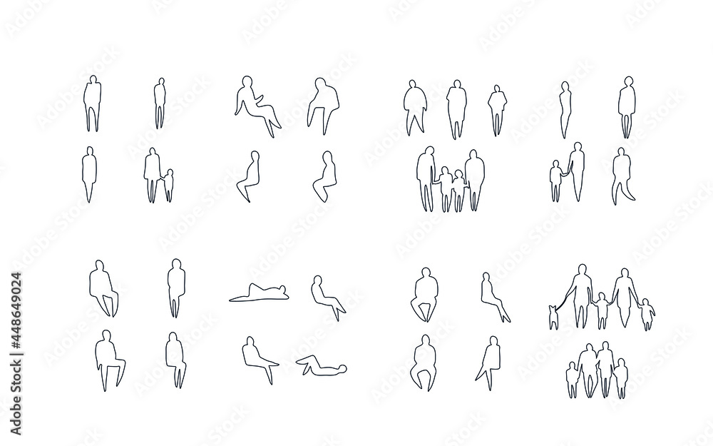 People Outline Sitting