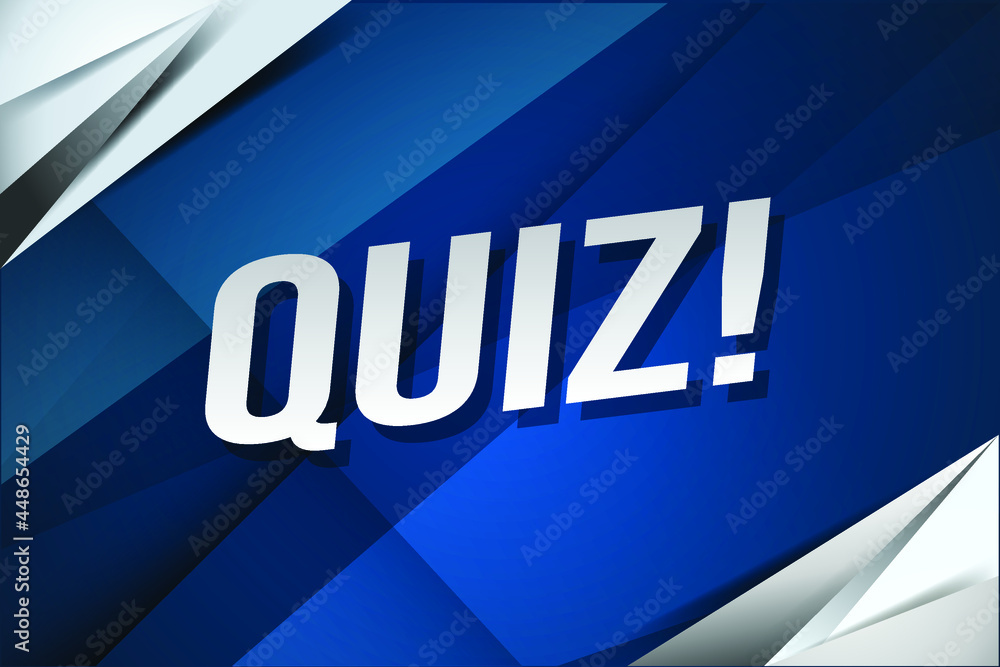 quiz word concept vector illustration with modern futuristic 3d style ...