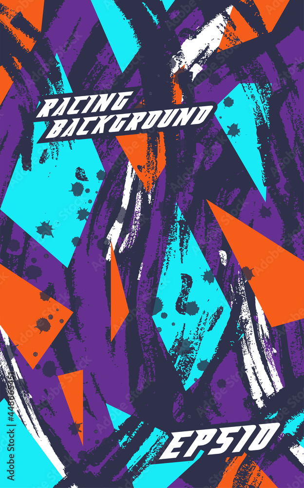 Abstract geometric backgrounds for sports and games. Abstract racing ...