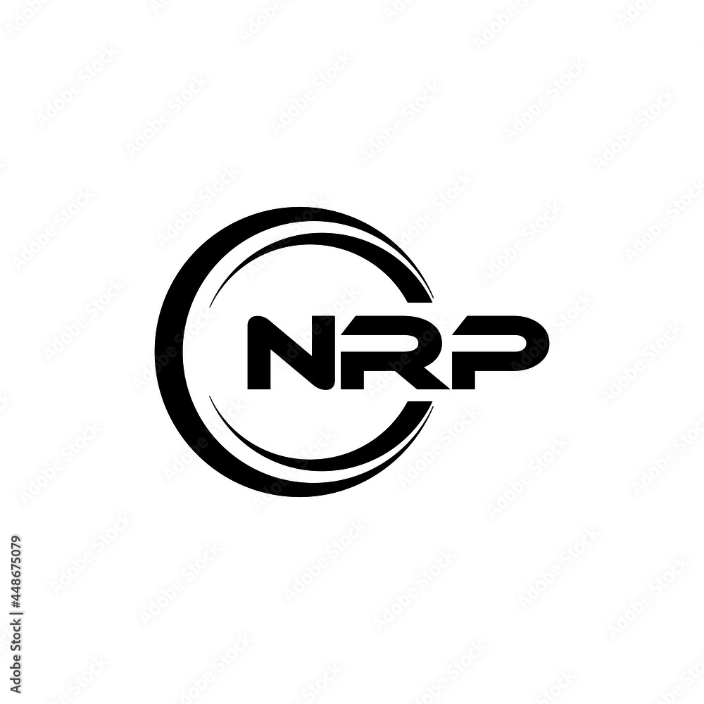 Vecteur Stock NRP letter logo design with white background in ...