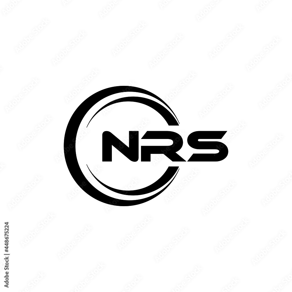 NRS letter logo design with white background in illustrator, vector ...
