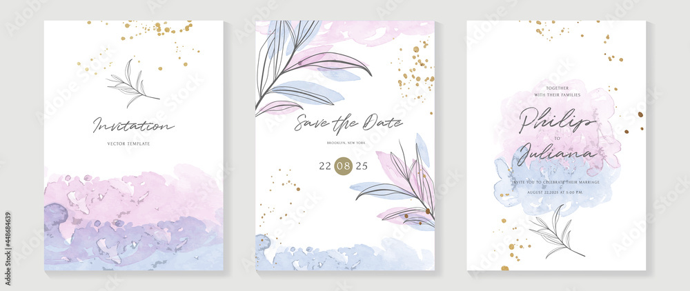 Abstract art background vector. Luxury invitation card background with ...