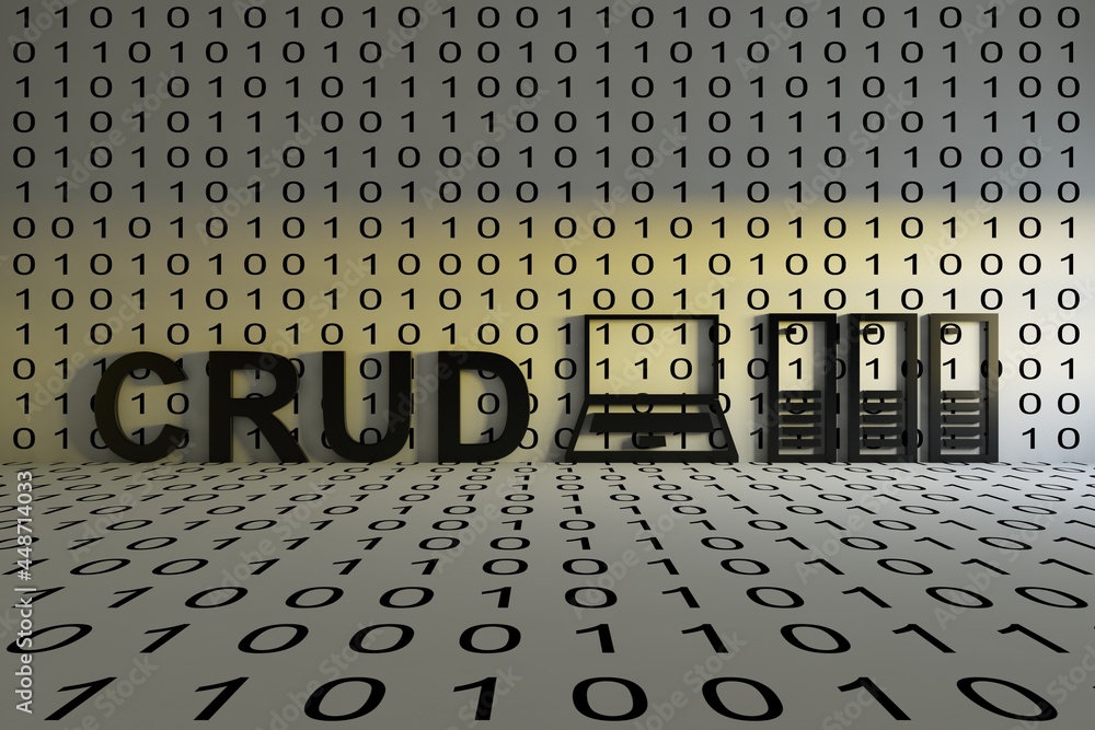 CRUD concept text sunlight 3D illustration Stock Illustration | Adobe Stock