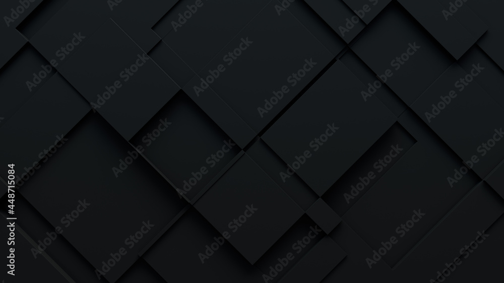 Black, Tech Background with a Geometric 3D Structure. Dark, Minimal ...