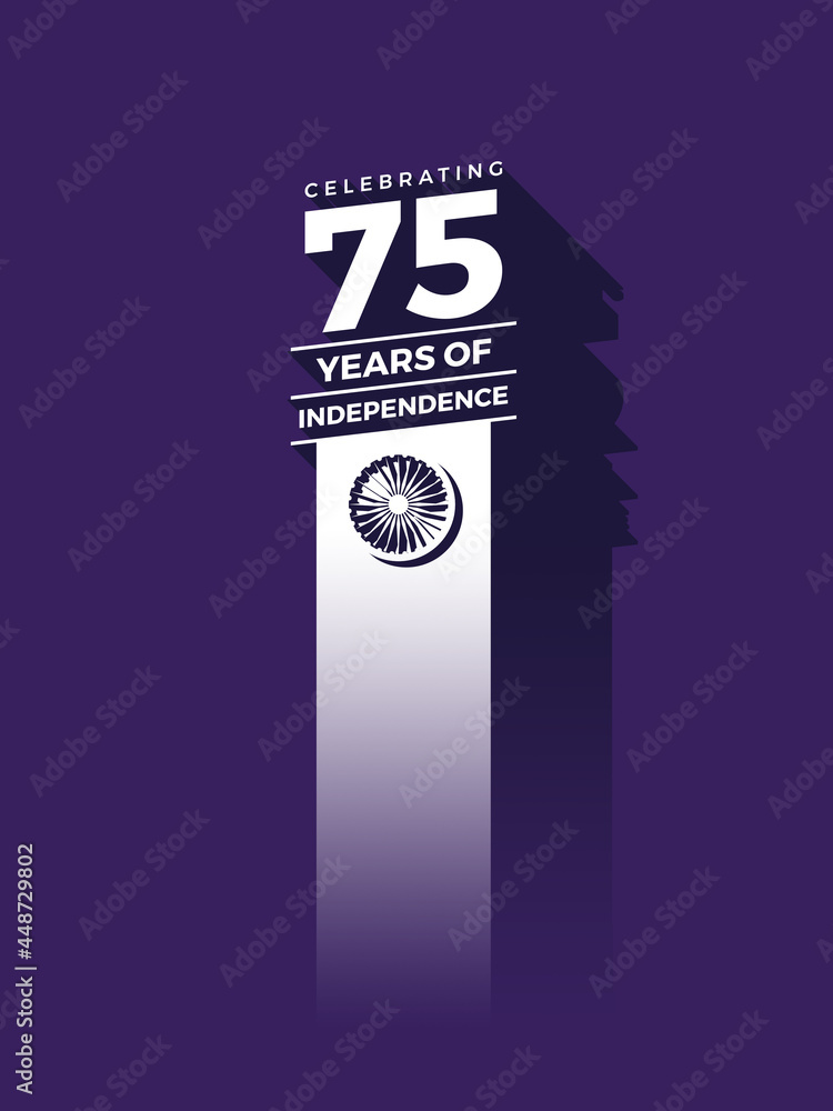 Celebrating the 75th year of India's Independence. Creative design for ...