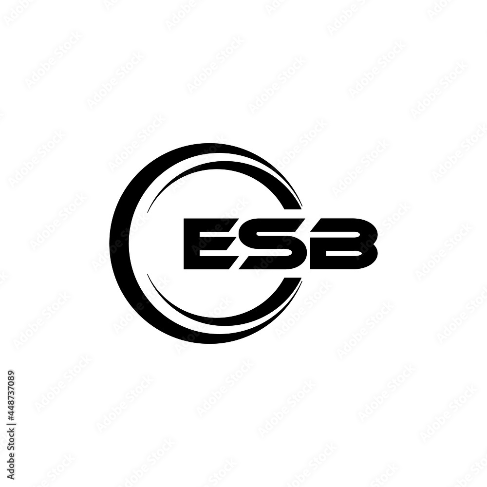 Vecteur Stock ESC letter logo design with white background in ...