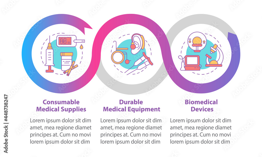 Humanitarian aid vector infographic template. Medical supplies outline ...