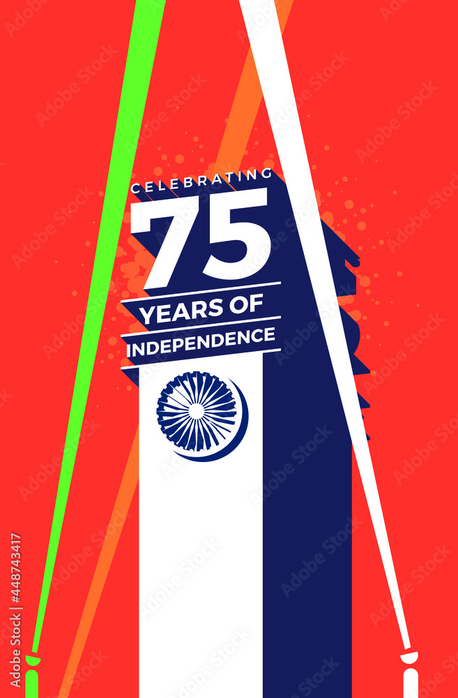 Celebrating the 75th year of India's Independence. Creative design for ...