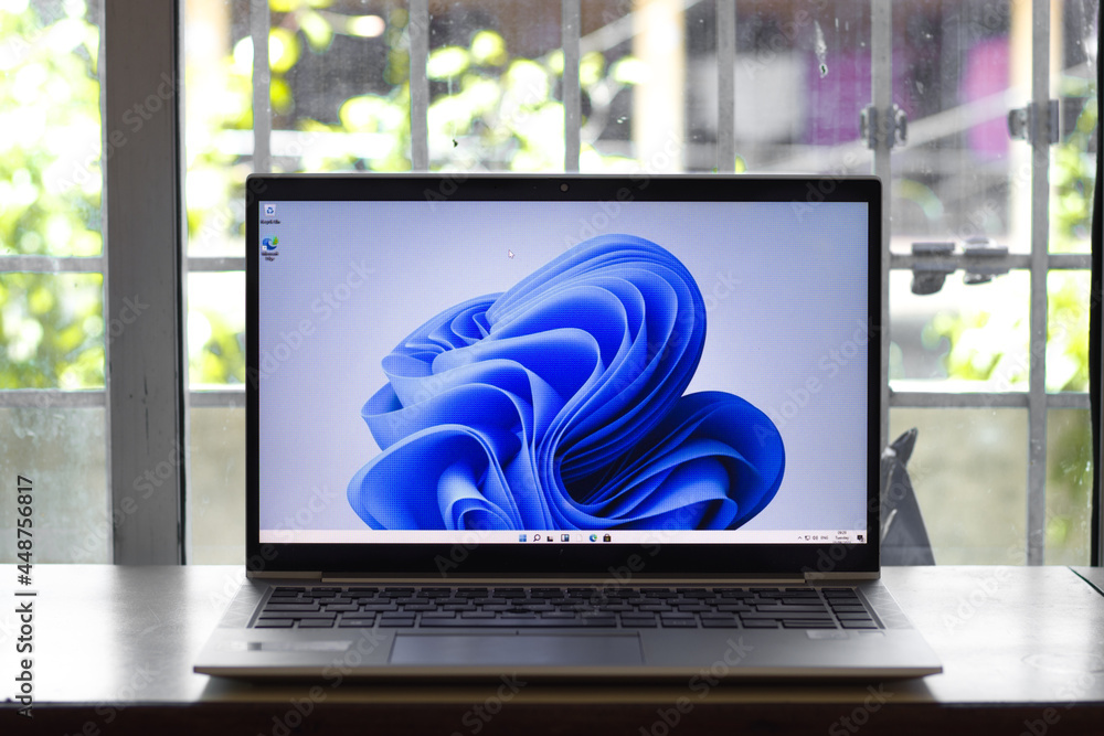 Assam, india - June 17, 2021 : Windows 11 logo on laptop screen stock ...