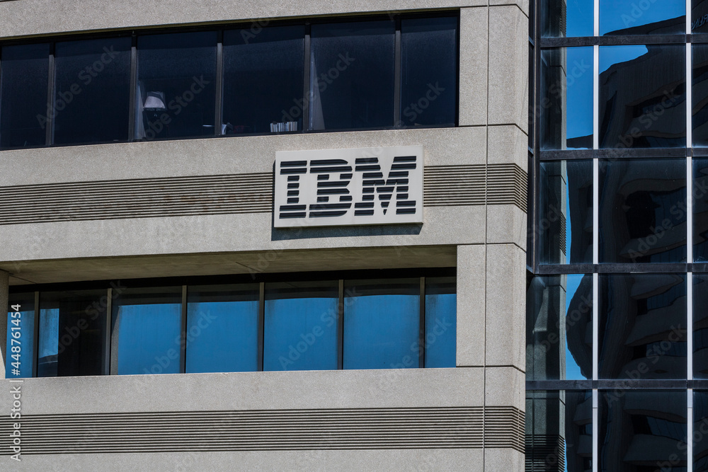 Fotka „IBM signage and logo. International Business Machines pioneered ...