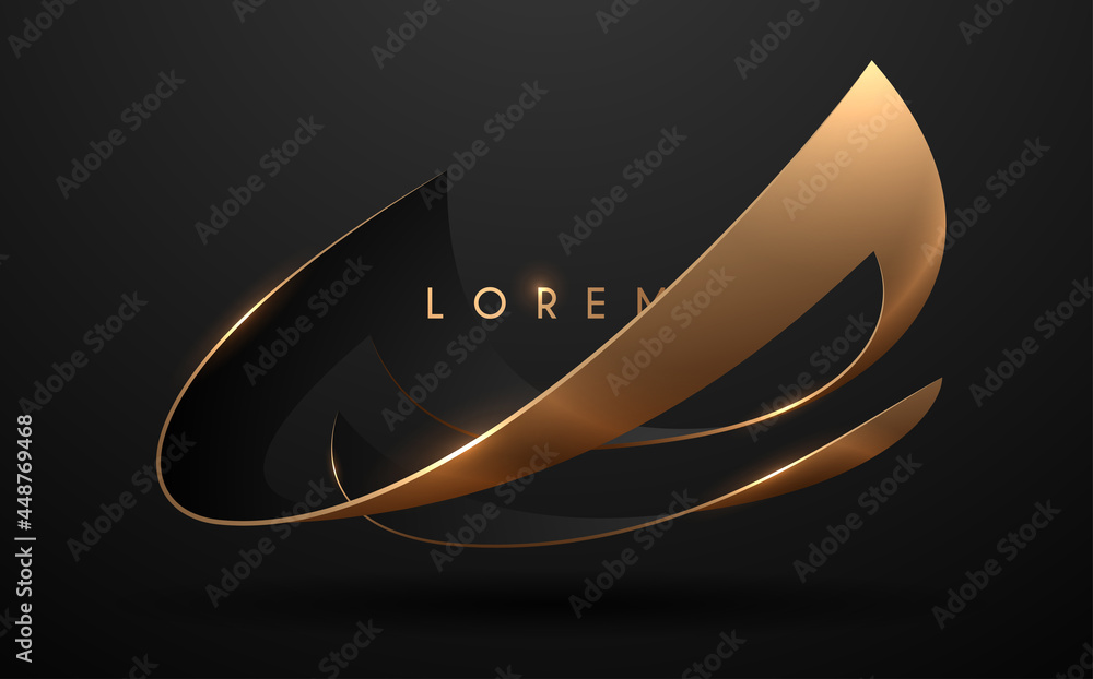 Abstract black and gold geometric shapes background Stock Vector ...