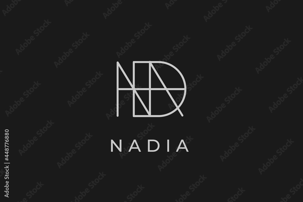 logo name Nadia, usable logo design for private logo, business name ...