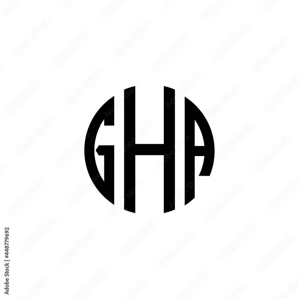 GHA letter logo design. GHA letter in circle shape. GHA Creative three ... GHA letter logo design. GHA letter in circle shape. GHA Creative three ...