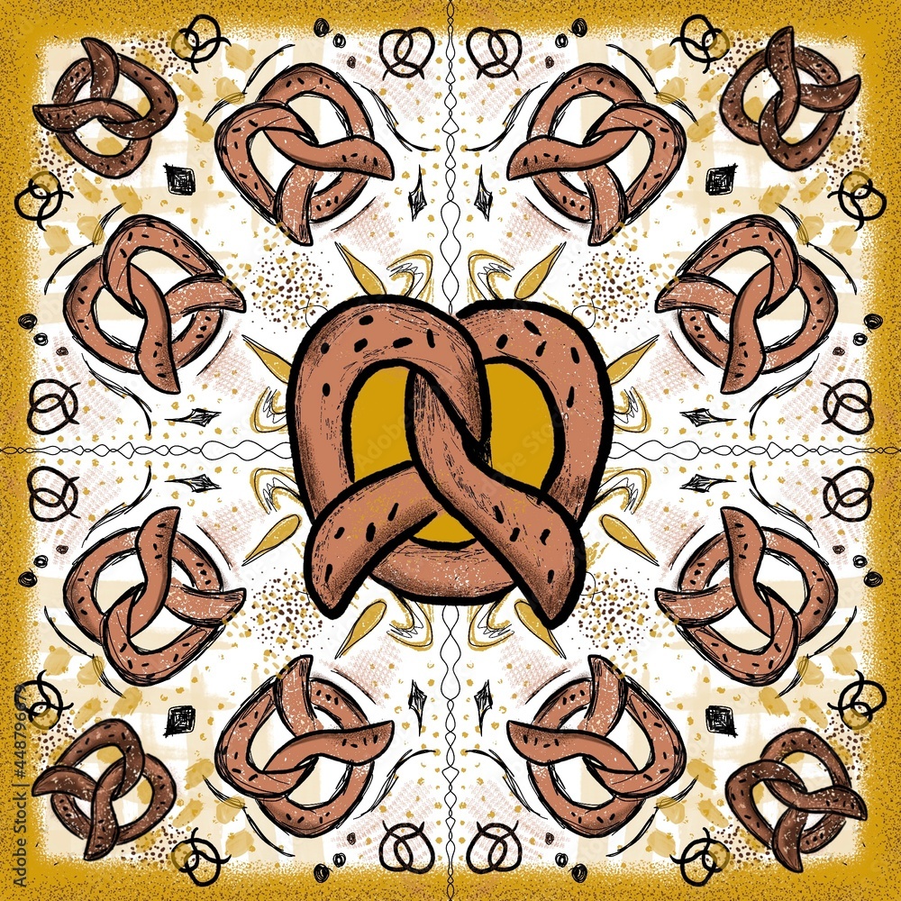 Pretzel pattern design Stock Illustration | Adobe Stock