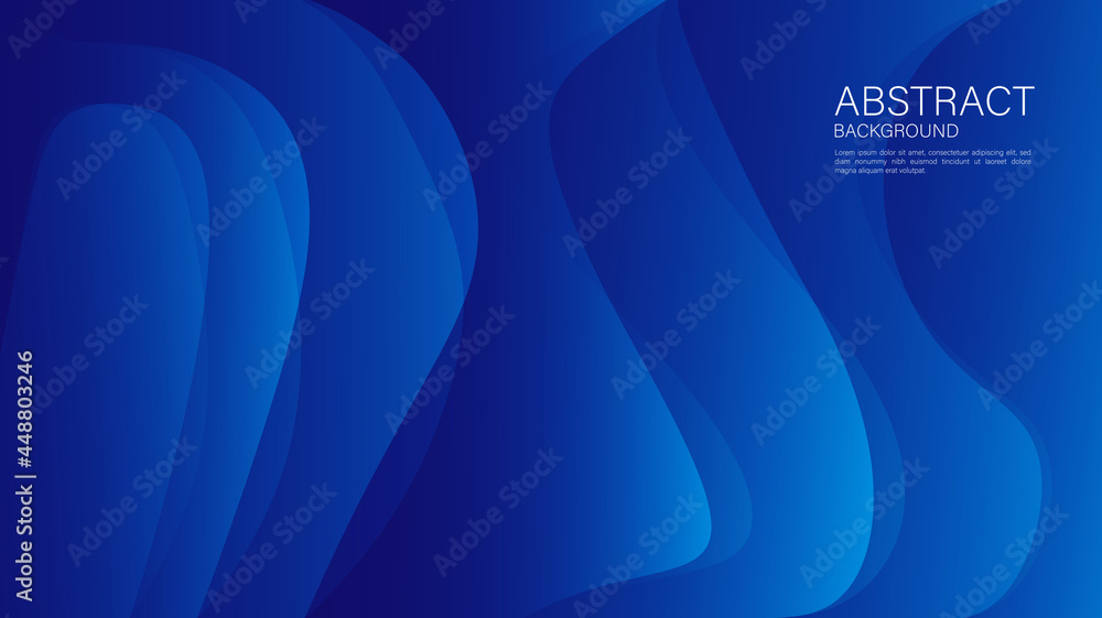 Blue abstract background, wave vector background, blue background ...