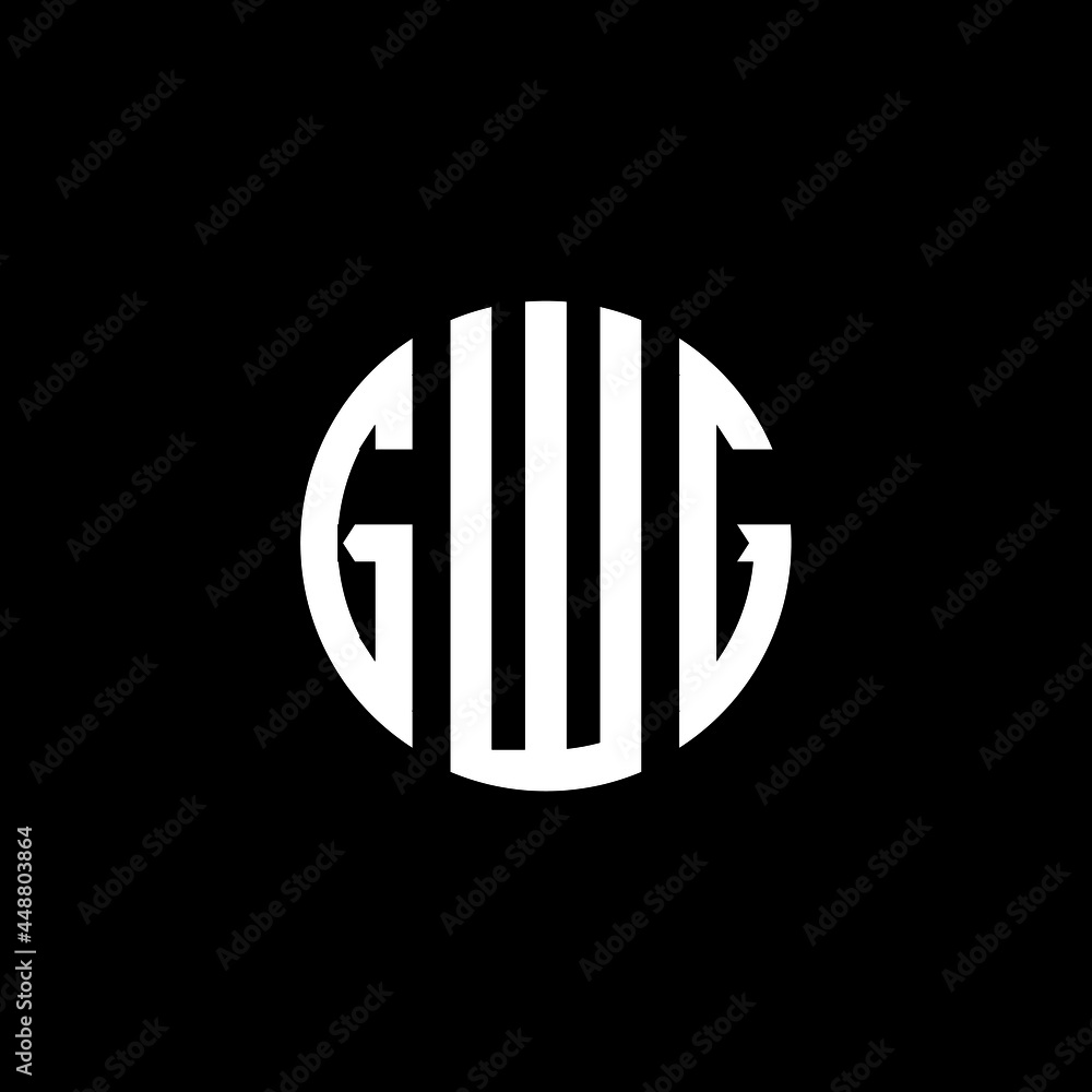 GWG letter logo design. GWG letter in circle shape. GWG Creative three ...