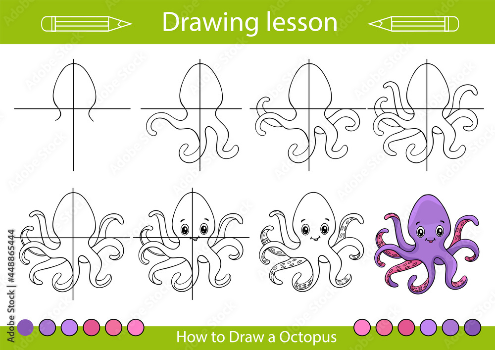 How To Draw A Octopus For Kids