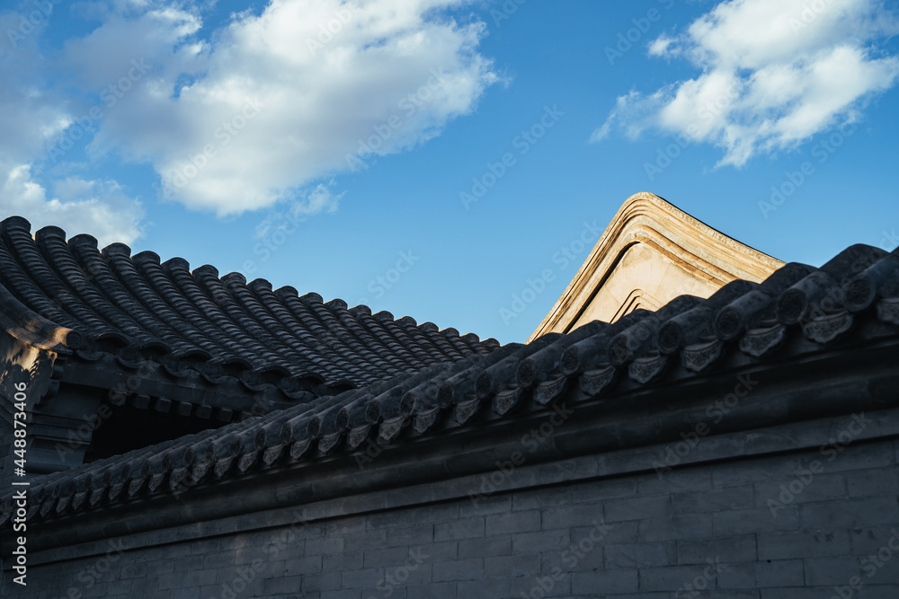 Beijing traditional building's rooftop and wall Stock Photo | Adobe Stock