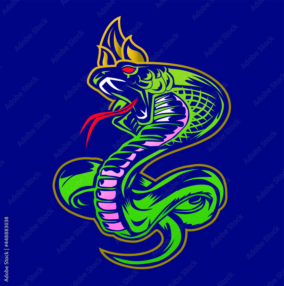 Vetor de naga illustration. the snake in thai myth. Snake logo in ...