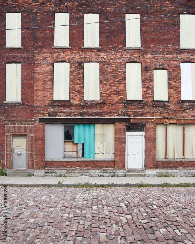 Old Closed City Brick Building Stock Photo | Adobe Stock