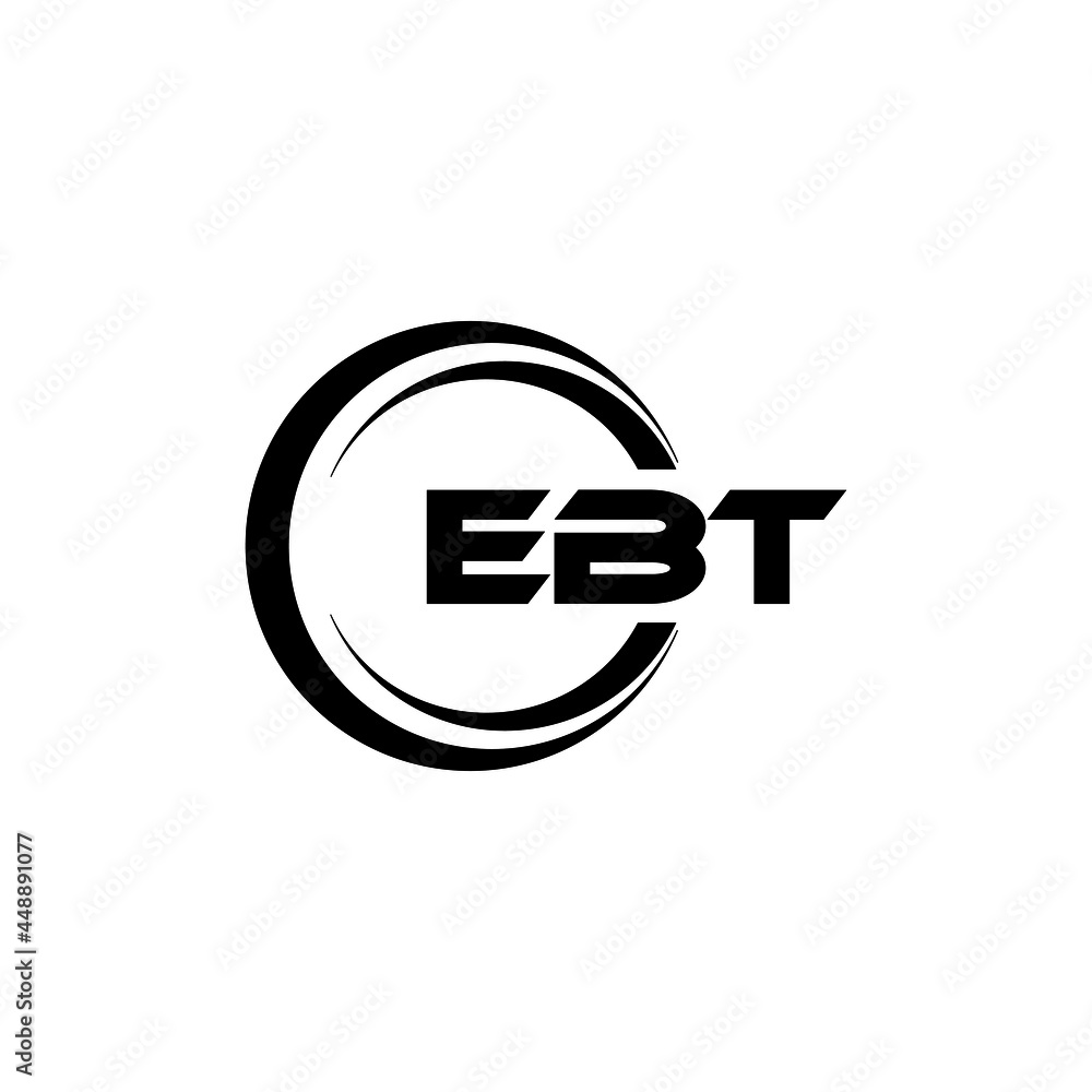 EBT letter logo design with white background in illustrator, vector ...